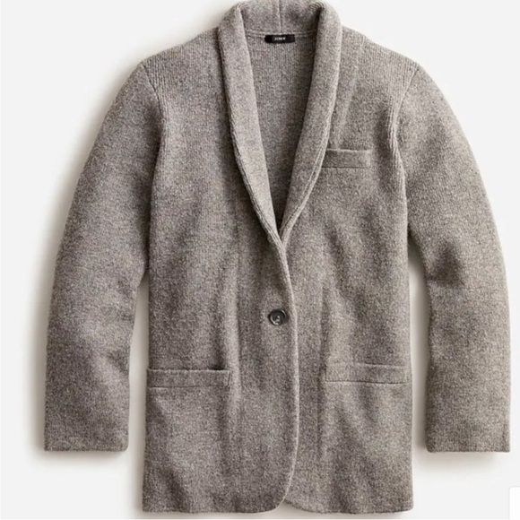 J. Crew | Sweaters | Nwot Jcrew Cocoon Sweater Blazer Color Hthr ...